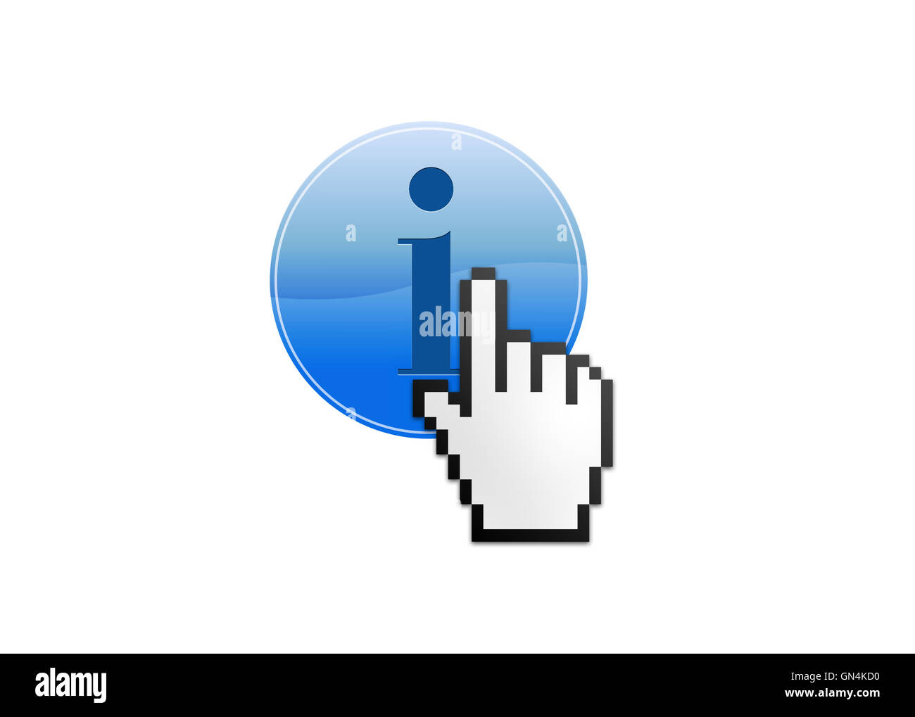 information icon with cursor Stock Photo - Alamy