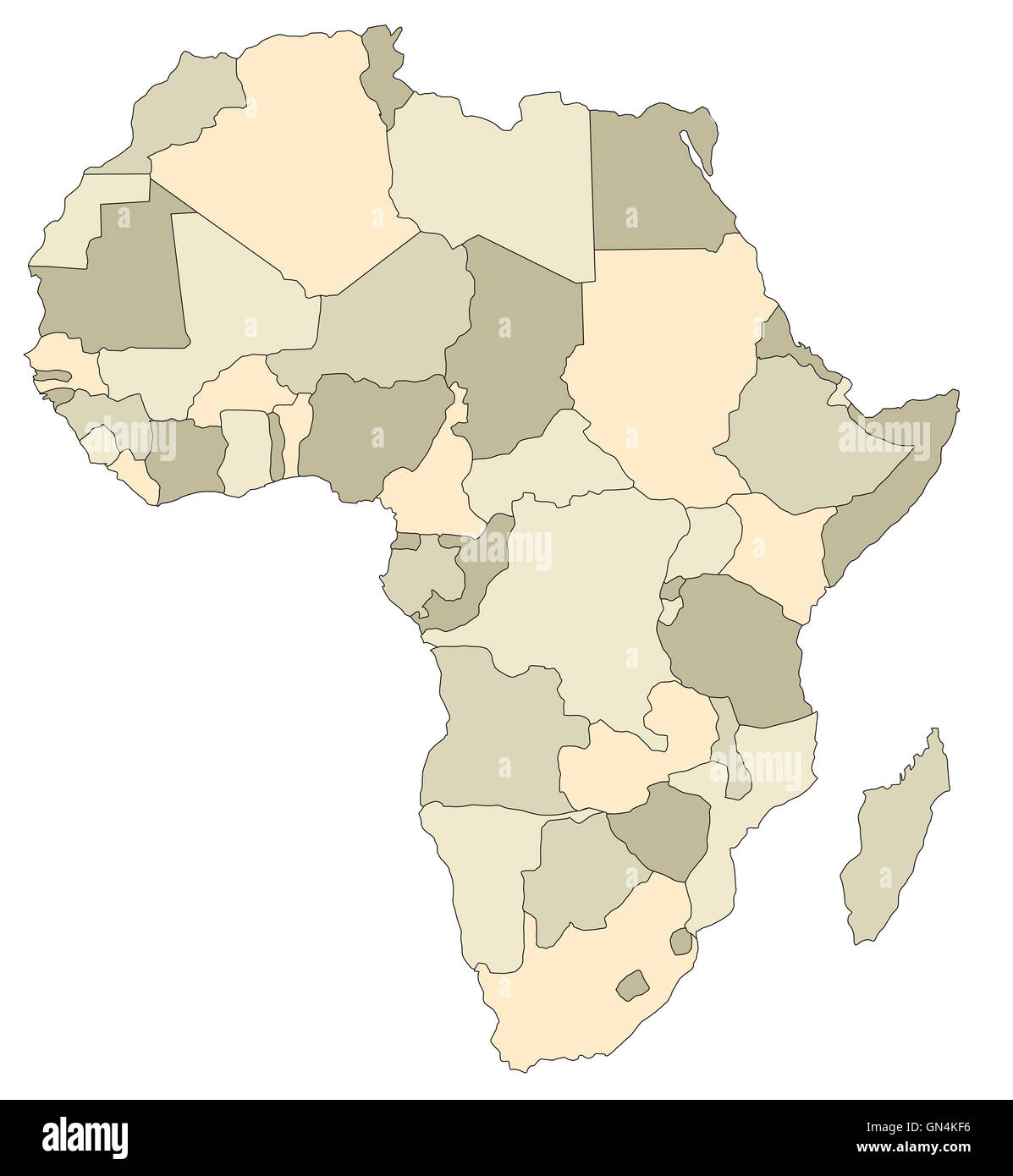 Map Of Africa Stock Photo - Alamy