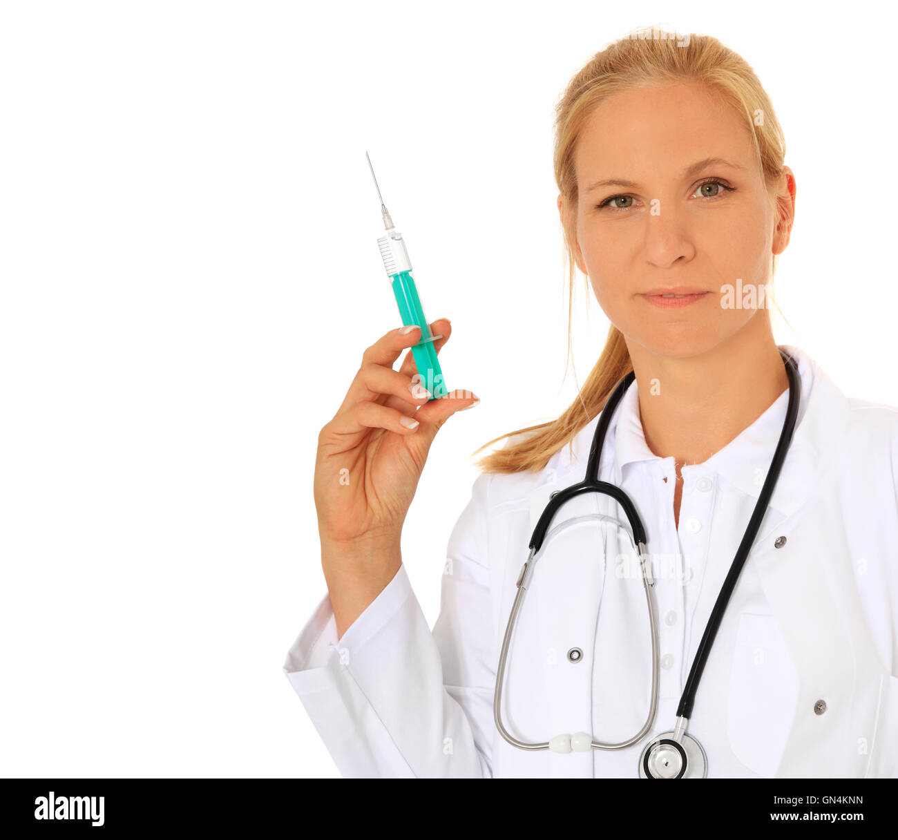 Doctor holding syringe Stock Photo - Alamy