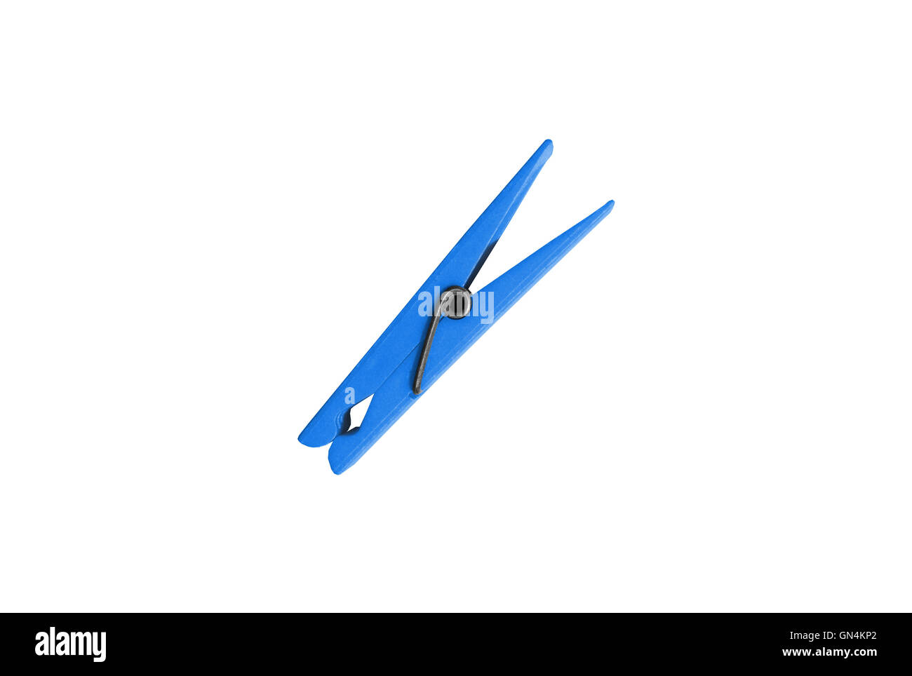 blue clothes peg isolated on white Stock Photo - Alamy