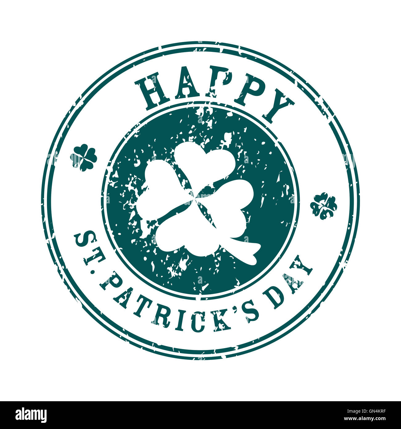 saint patrick's day greeting stamp Stock Photo - Alamy