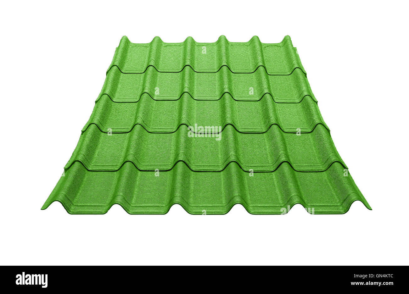 diagonal strip green roof top pattern background Stock Photo - Alamy