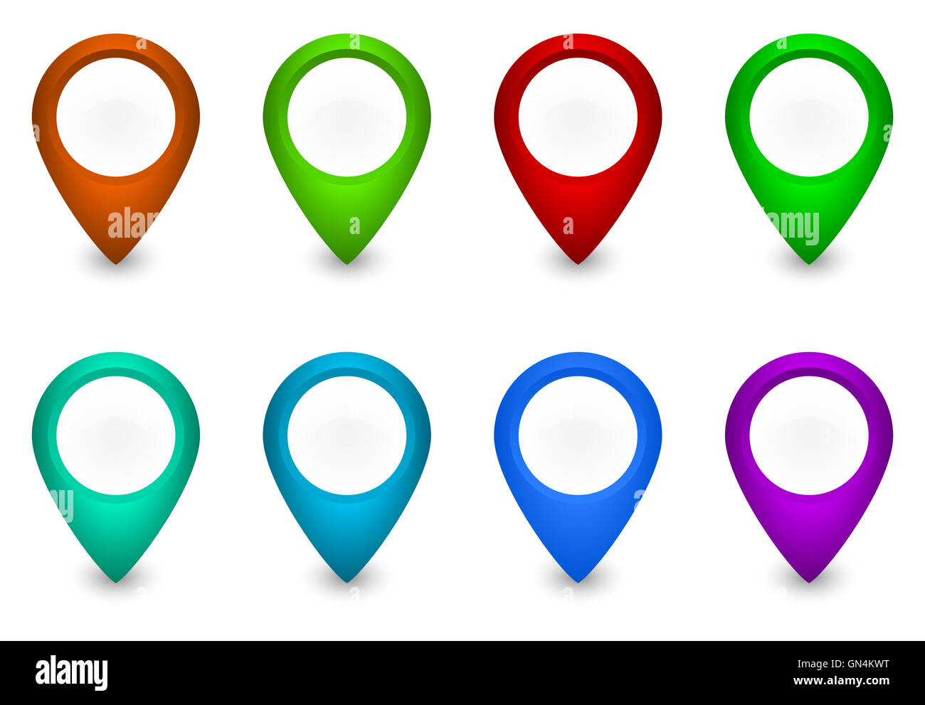 set of colorful pointers Stock Photo - Alamy