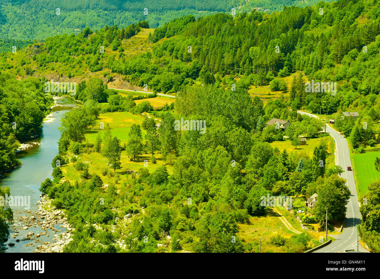 River and Road Stock Photo - Alamy