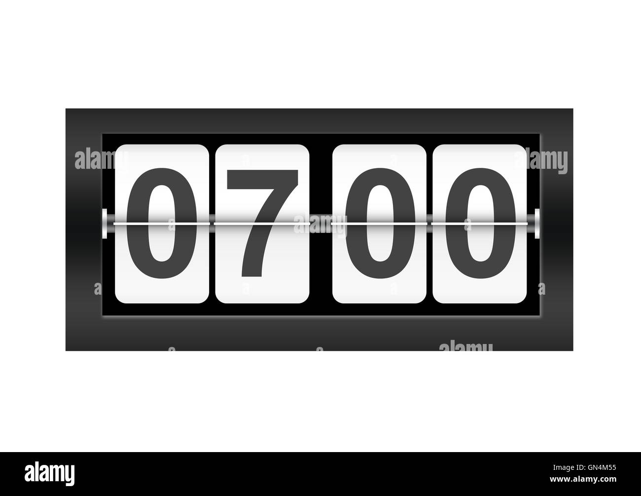 Black-and-white watch - counter isolated on white background Stock ...