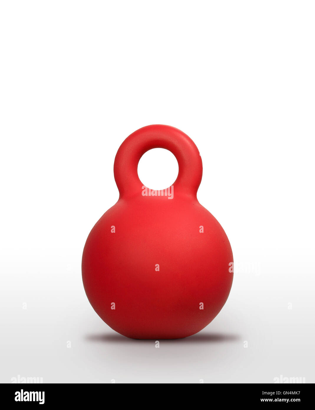 Red dumbbell Weights on white background Stock Photo - Alamy