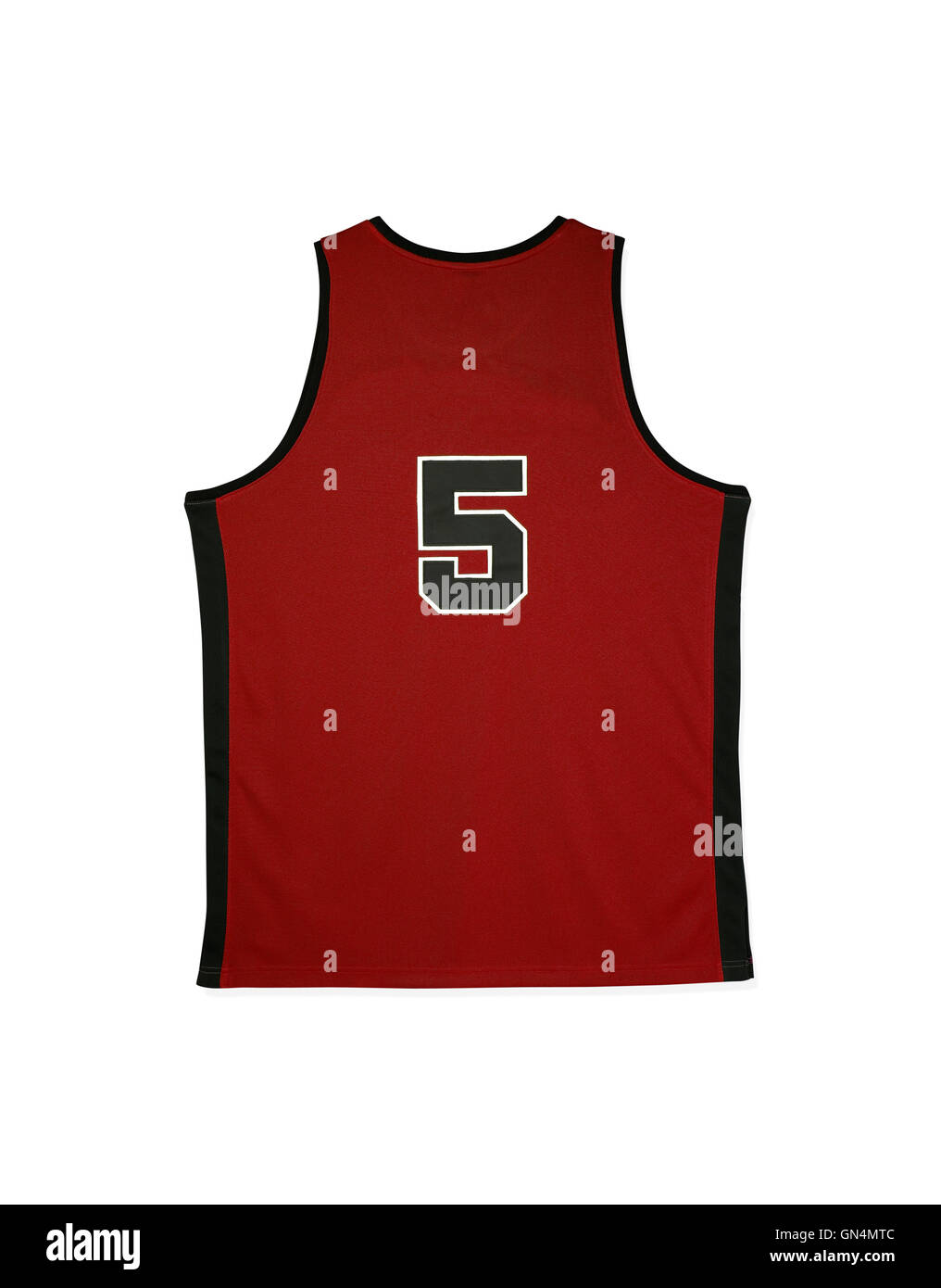 shirt with number 5 isolated on white background Stock Photo - Alamy