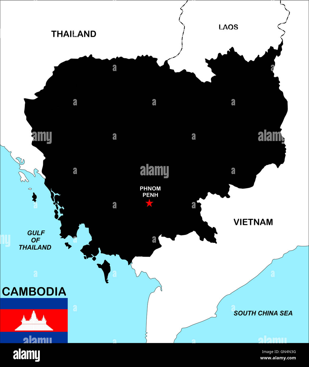 Map of phnom penh hi-res stock photography and images - Alamy