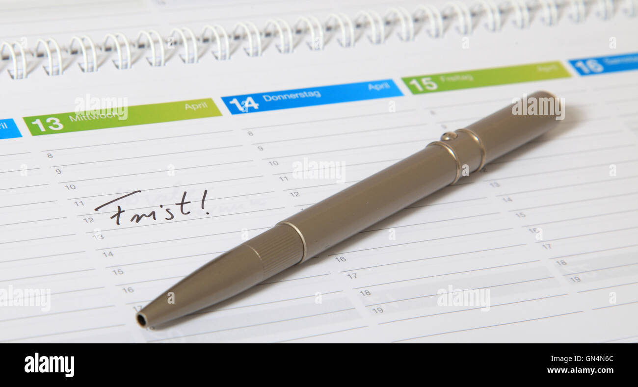 A standard schedule Stock Photo - Alamy