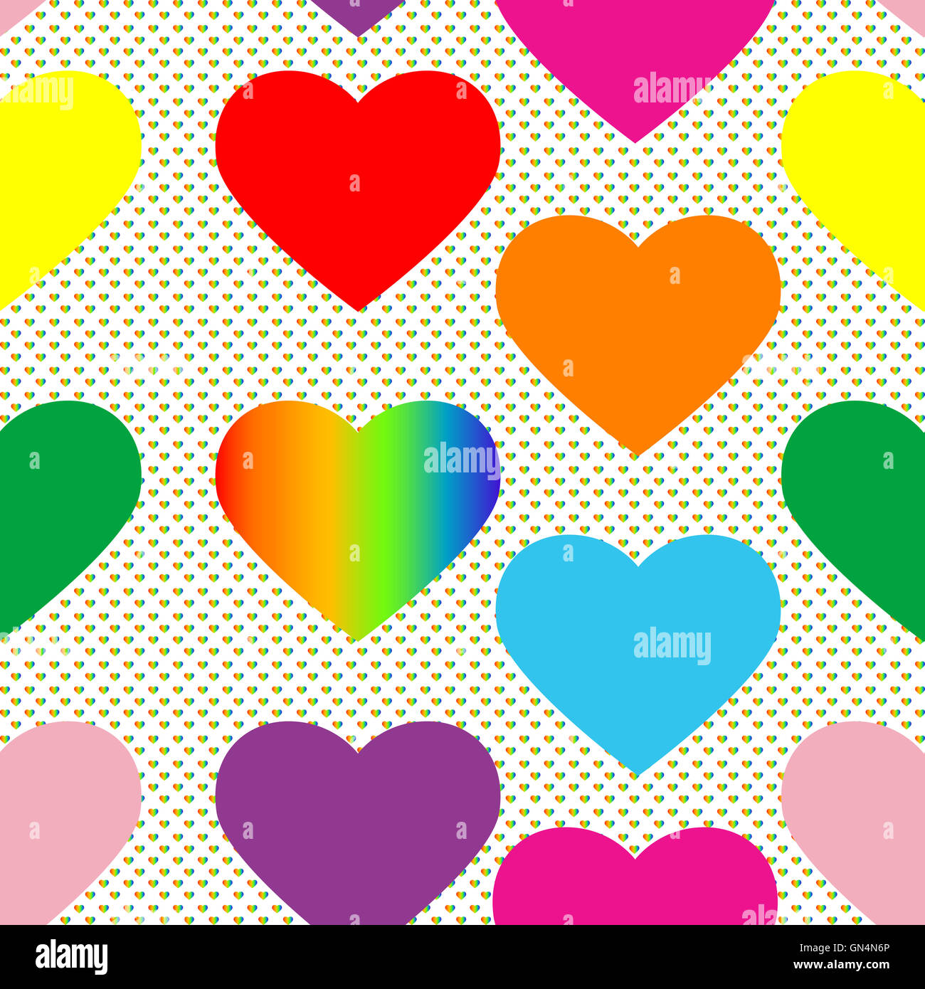 Rainbow hearts valentine day hi-res stock photography and images - Alamy