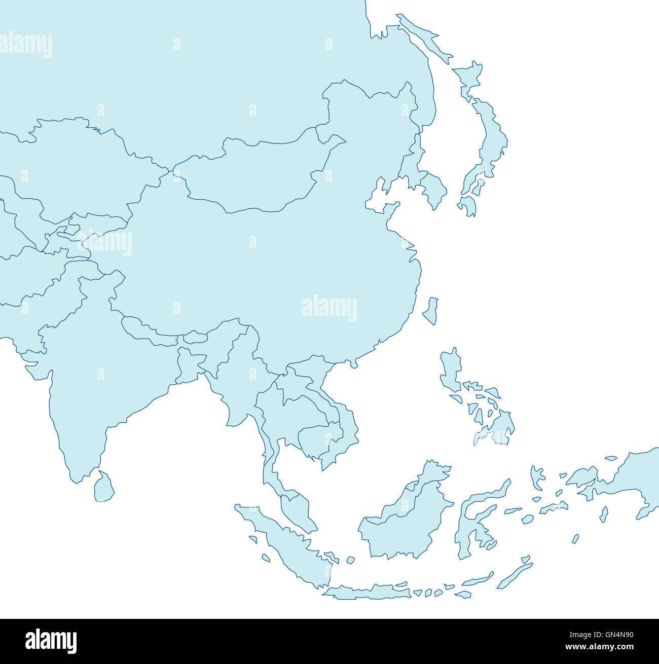 Map Of Asia Stock Photo - Alamy