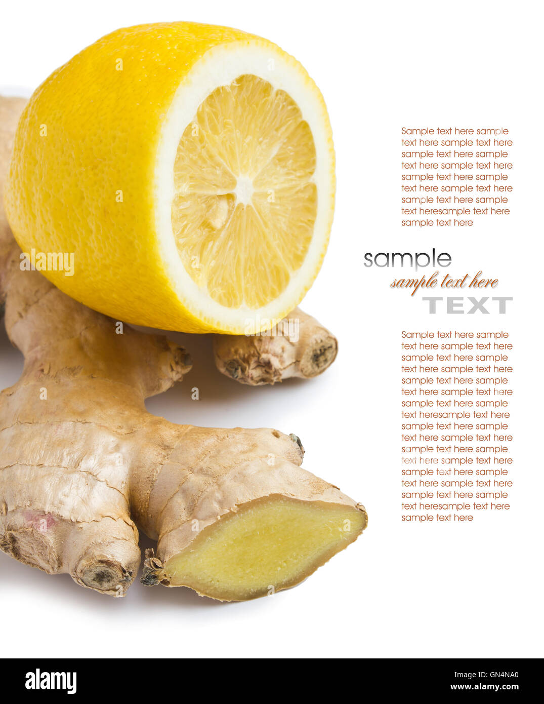 Ginger and lemon Stock Photo - Alamy