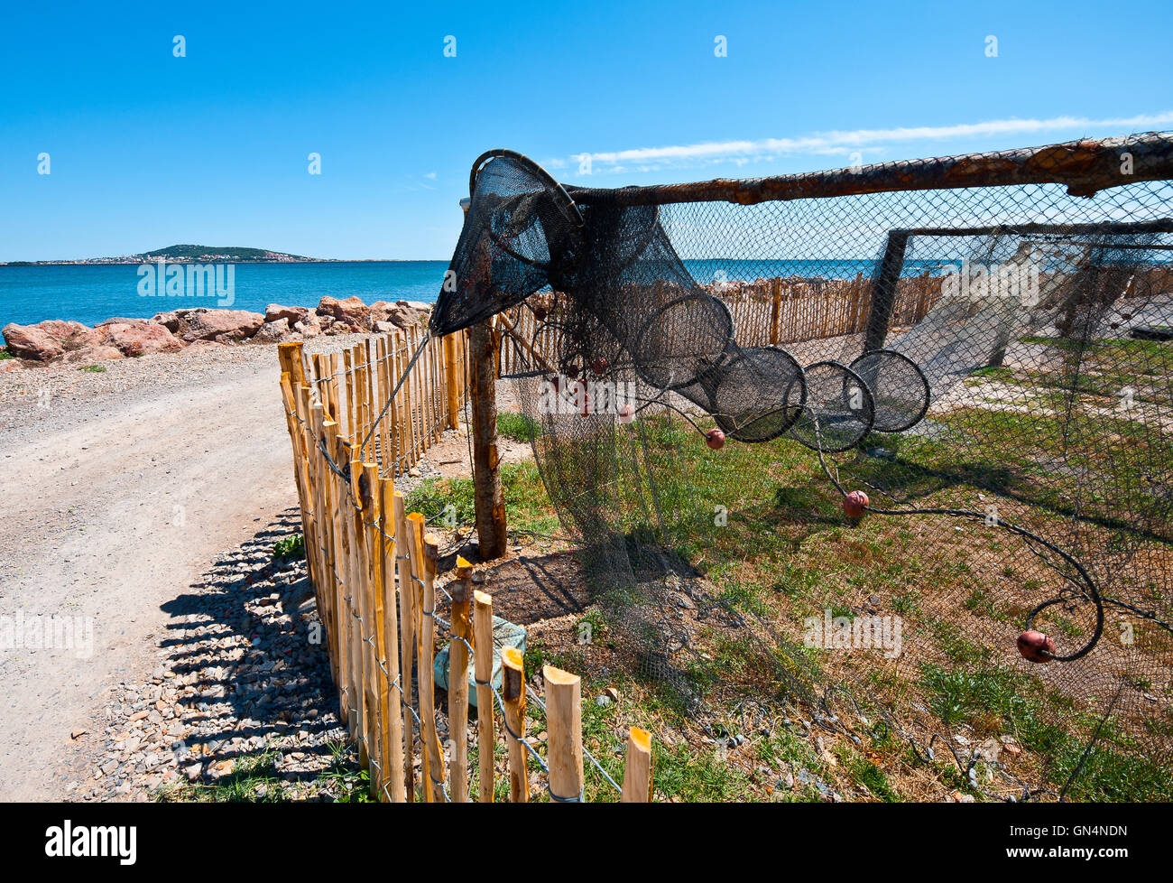 Drying Fishing Nets Stock Photo - Alamy