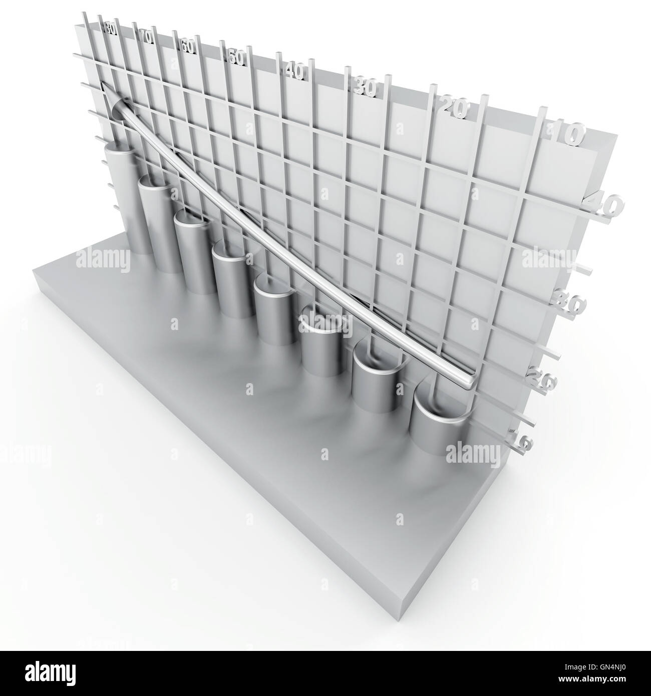 gray columns of diagram Stock Photo - Alamy