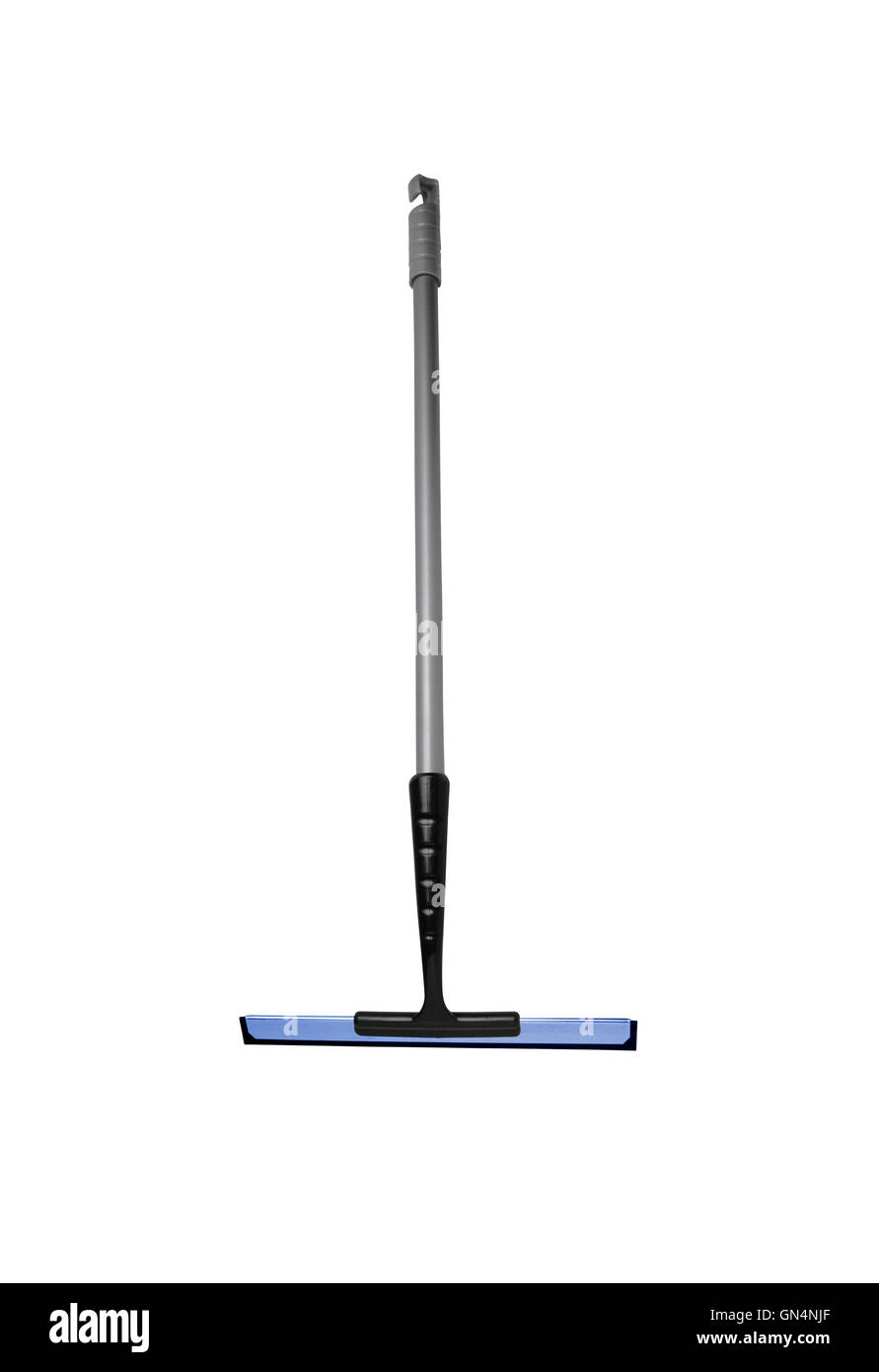 Blue-yellow mop with wringer isolated Stock Photo - Alamy