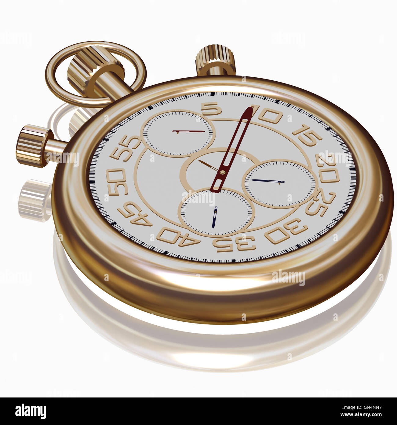 gold sport Stopwatch on white Stock Photo - Alamy