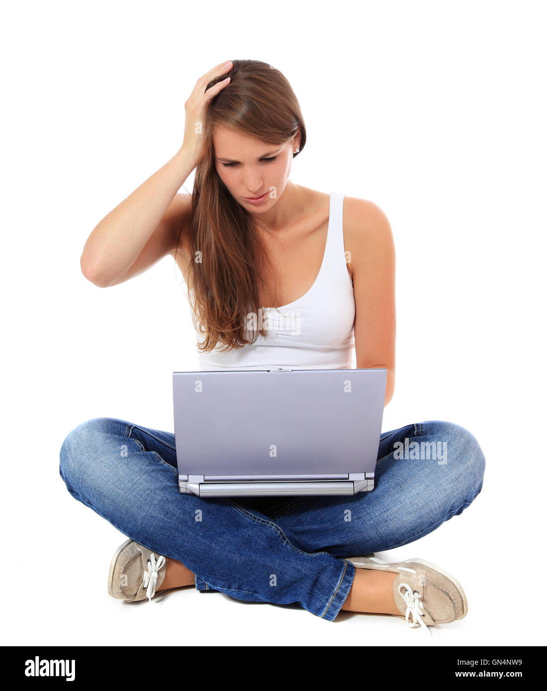 Using a computer Stock Photo - Alamy