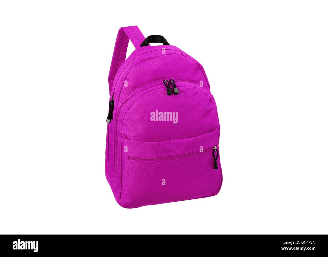 pink school backpack isolated on white Stock Photo - Alamy