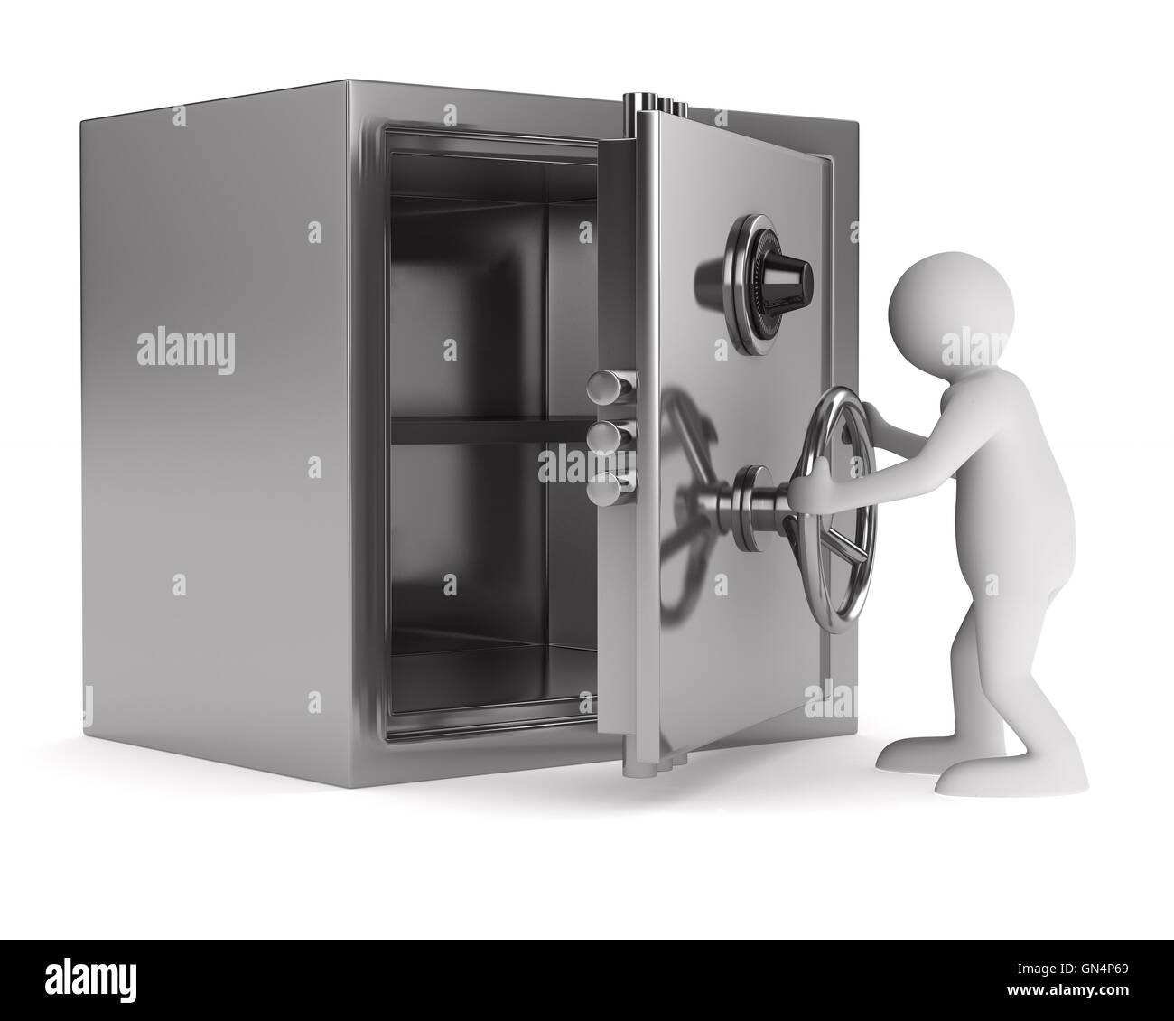 Man safe on white Cut Out Stock Images & Pictures - Alamy