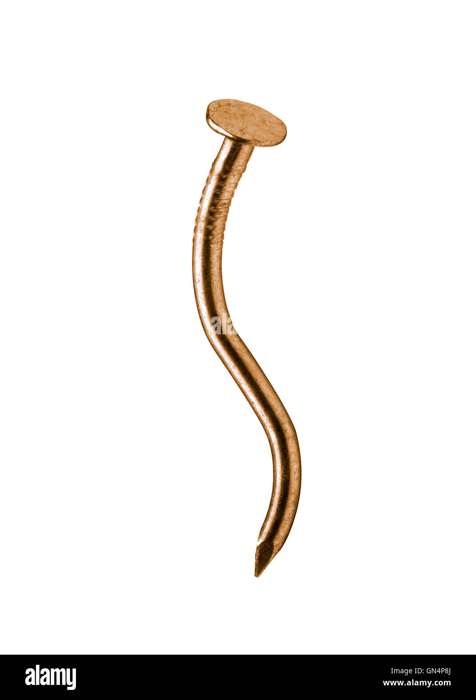 Rusty nail isolated on white background Stock Photo - Alamy