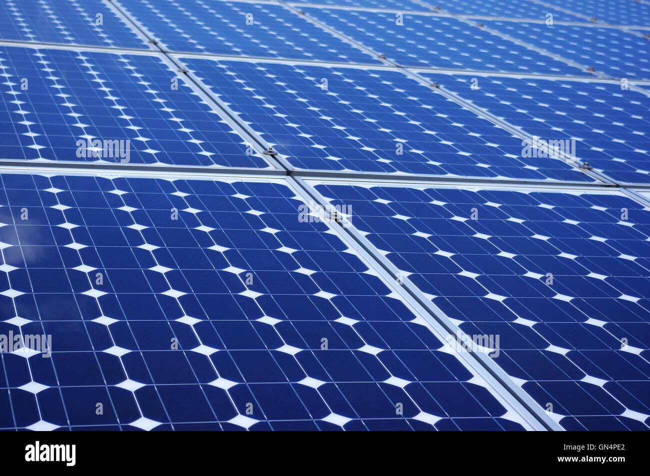 Solar panels frontal, side view Stock Photo - Alamy