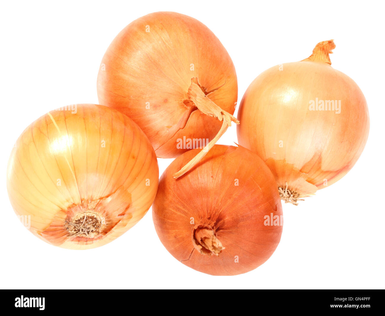 Four a orange fresh onions Stock Photo - Alamy