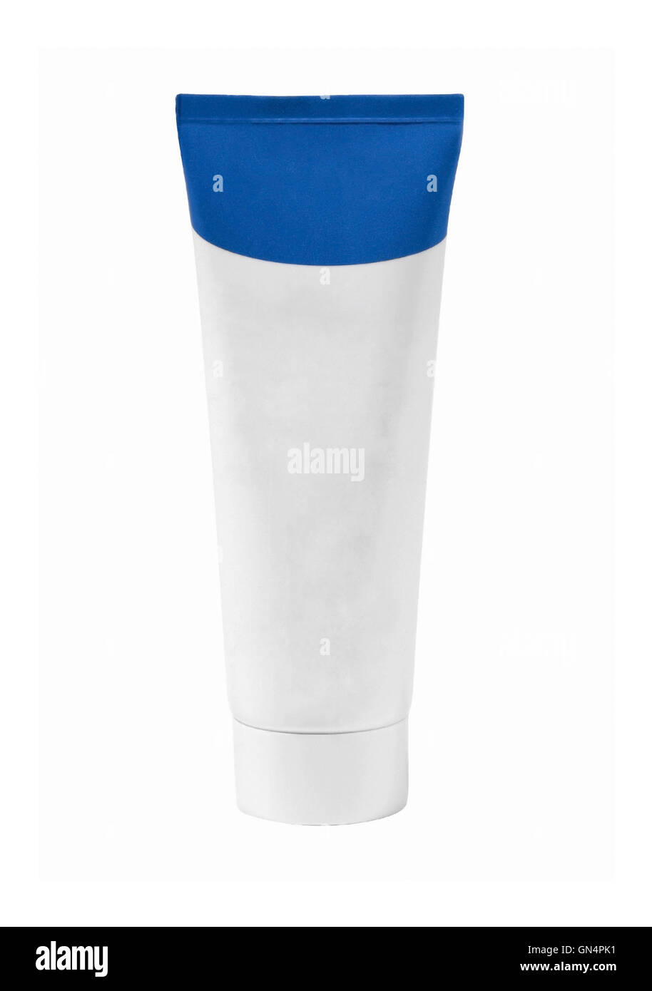 close up of a blank white cream tube on white Stock Photo - Alamy