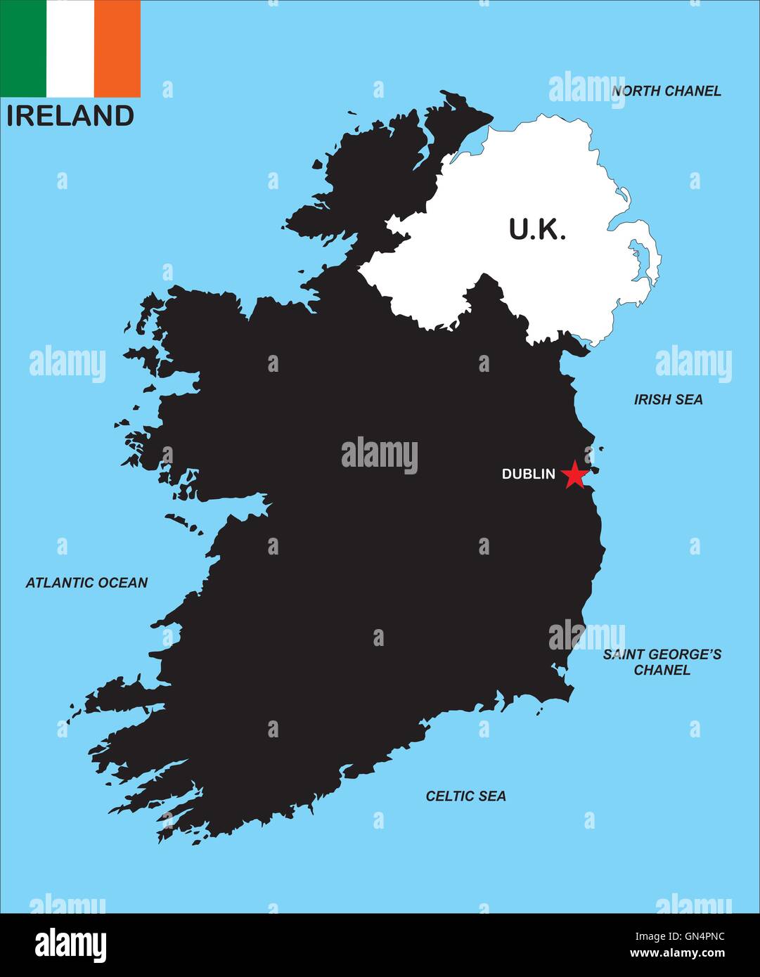 Map of ireland political hi-res stock photography and images - Alamy