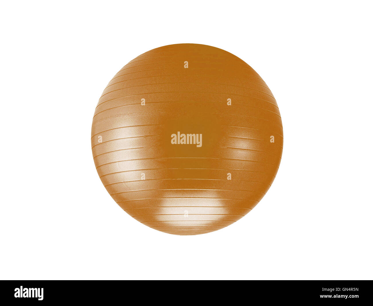 a orange fitball isolated against a white background Stock Photo - Alamy