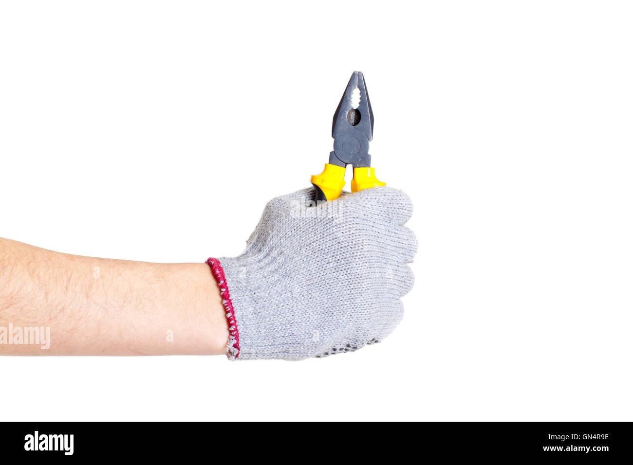 Working hands with tools. Isolated Stock Photo - Alamy