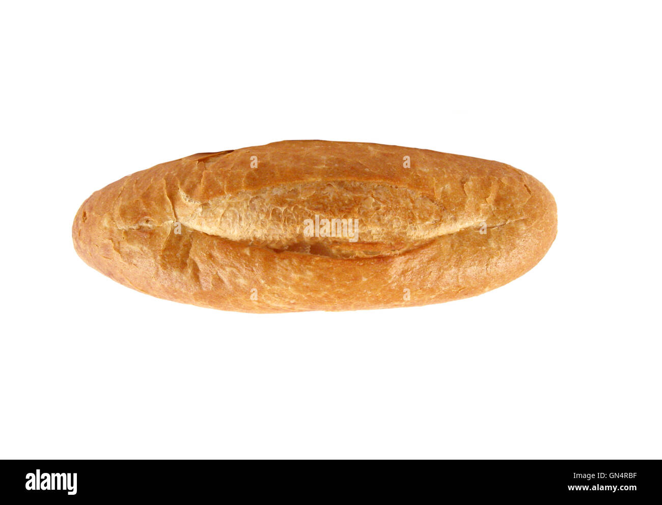 One roll bread isolated on white background Stock Photo - Alamy