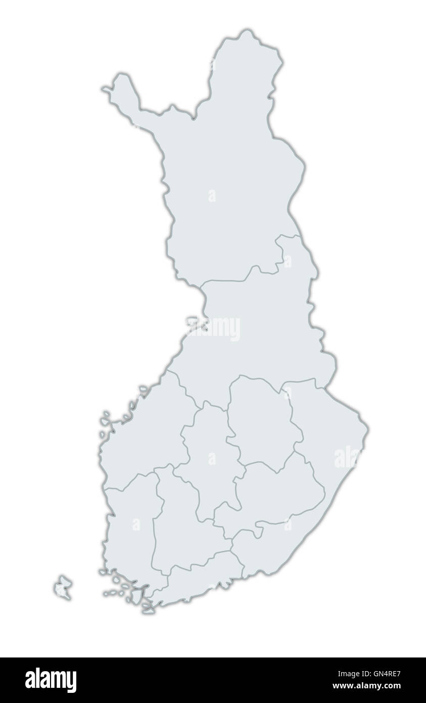 Map of Finland Stock Photo - Alamy
