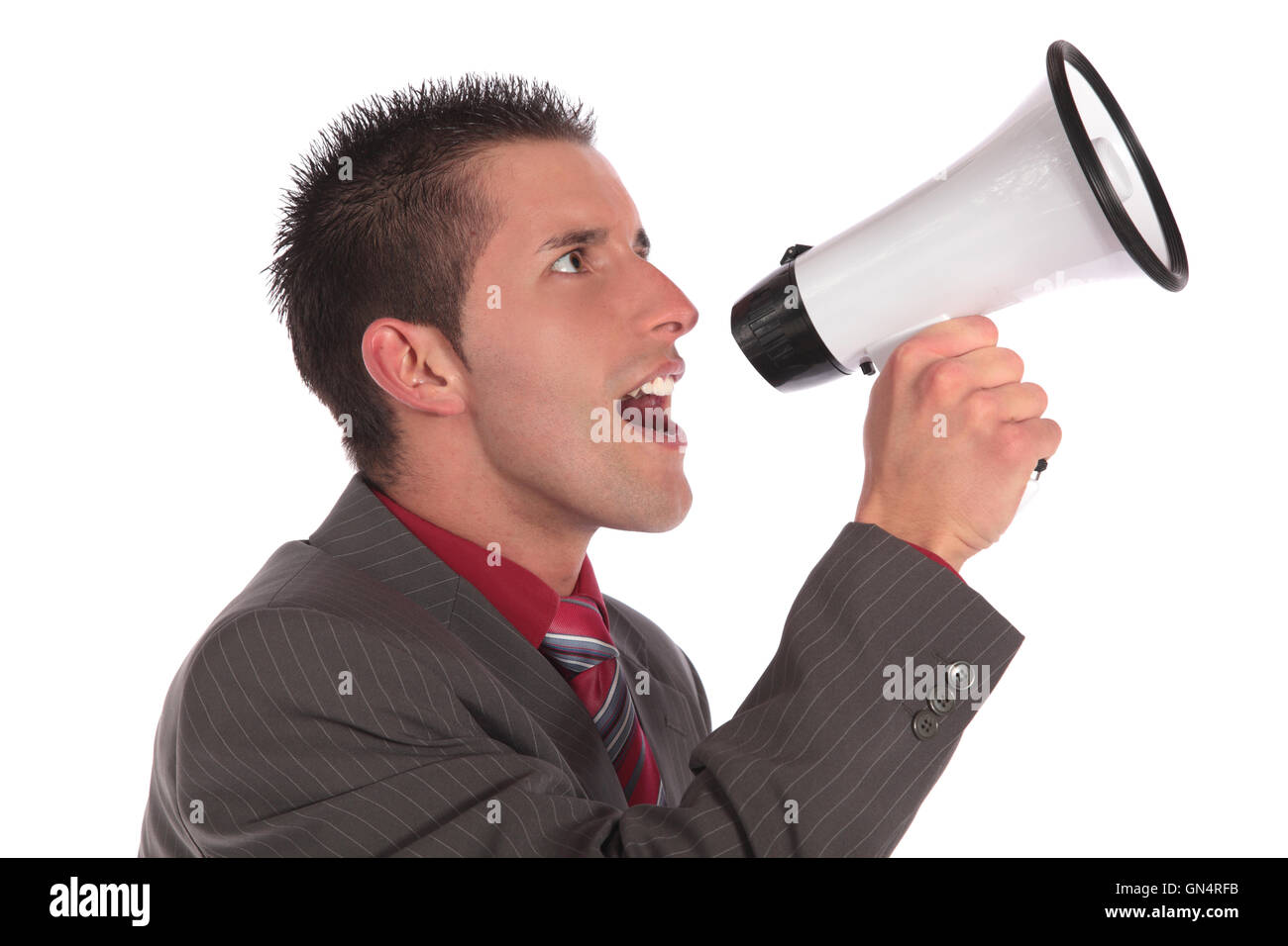 Man announcement hi-res stock photography and images - Alamy