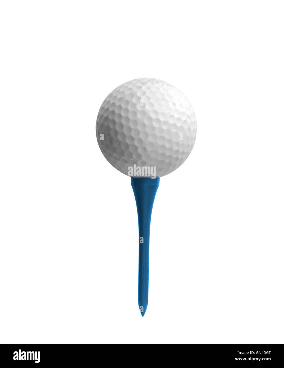 Golf ball on a tee isolated Stock Photo - Alamy