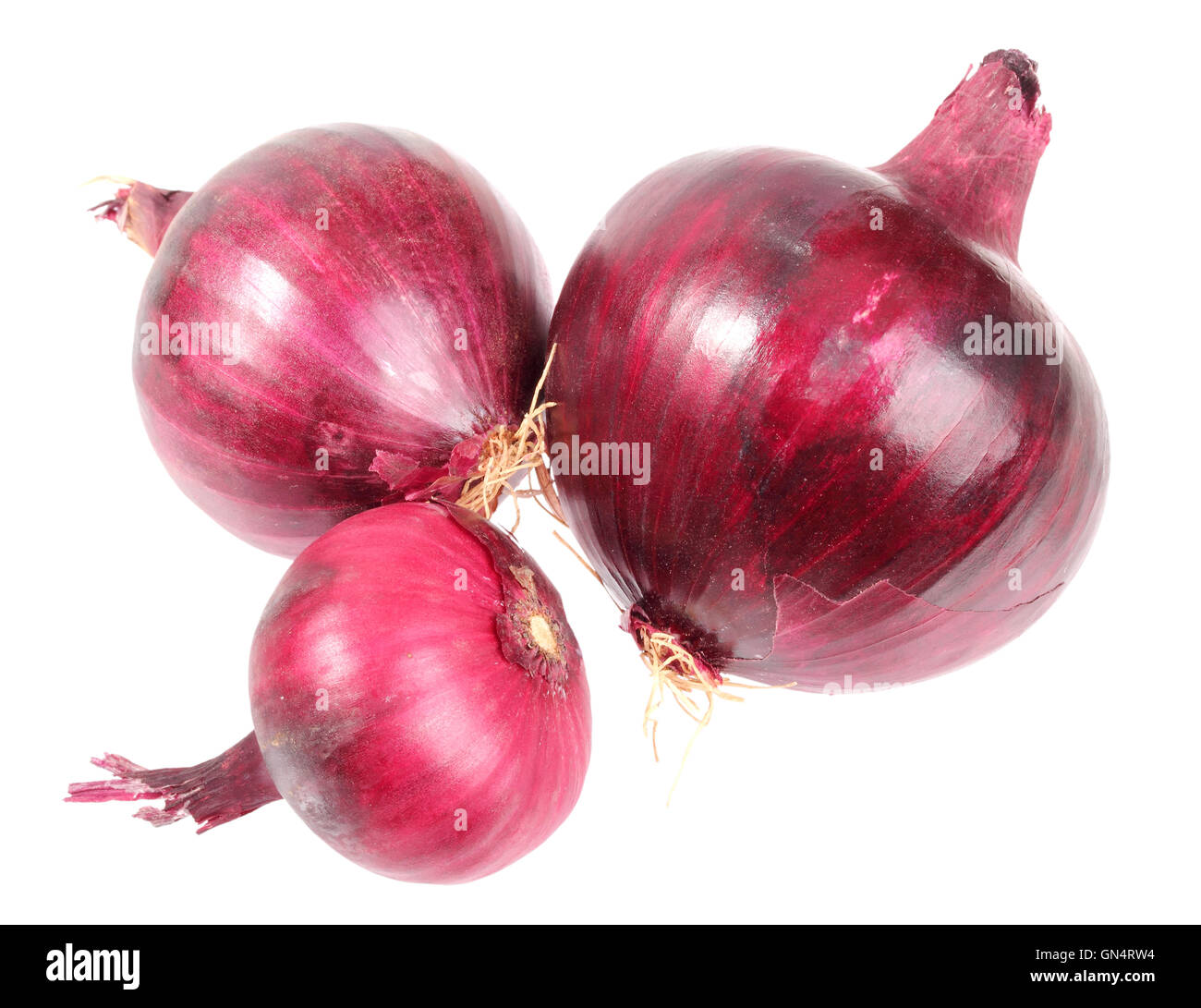 Three a purple fresh onions Stock Photo - Alamy