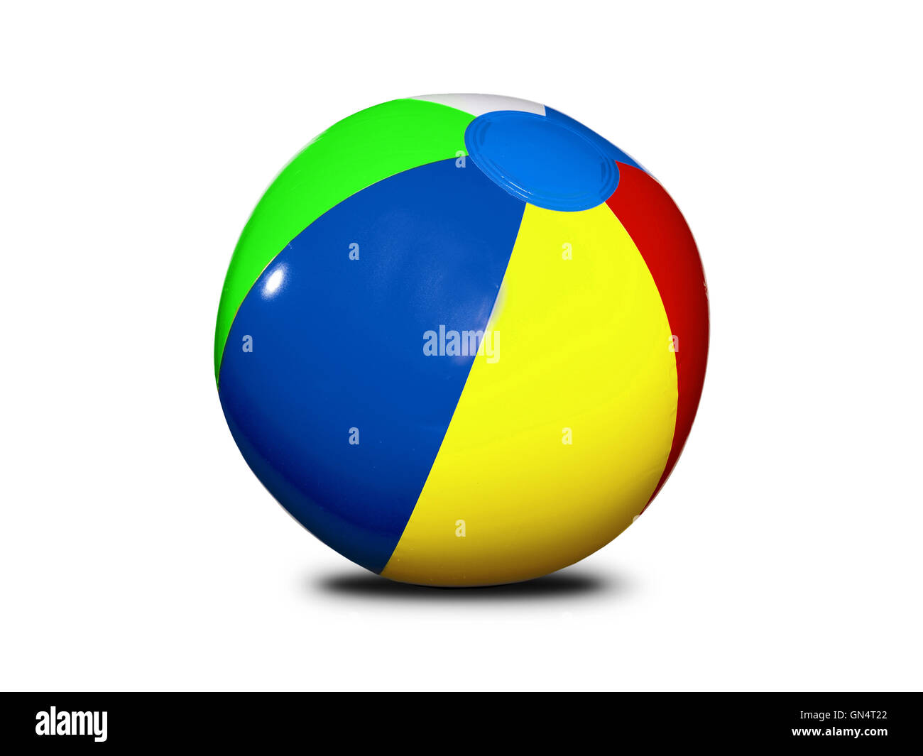 Beach ball isolated on white background Stock Photo - Alamy