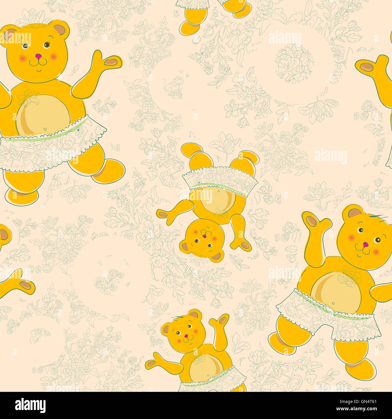 baby floral pattern Stock Photo - Alamy
