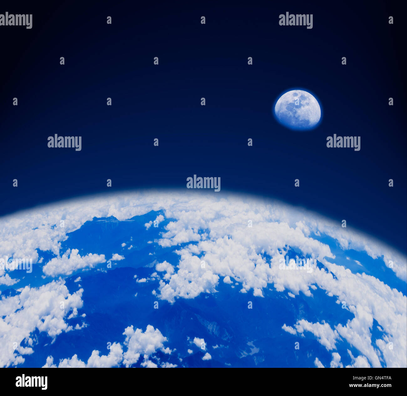 blue earth in space Stock Photo - Alamy