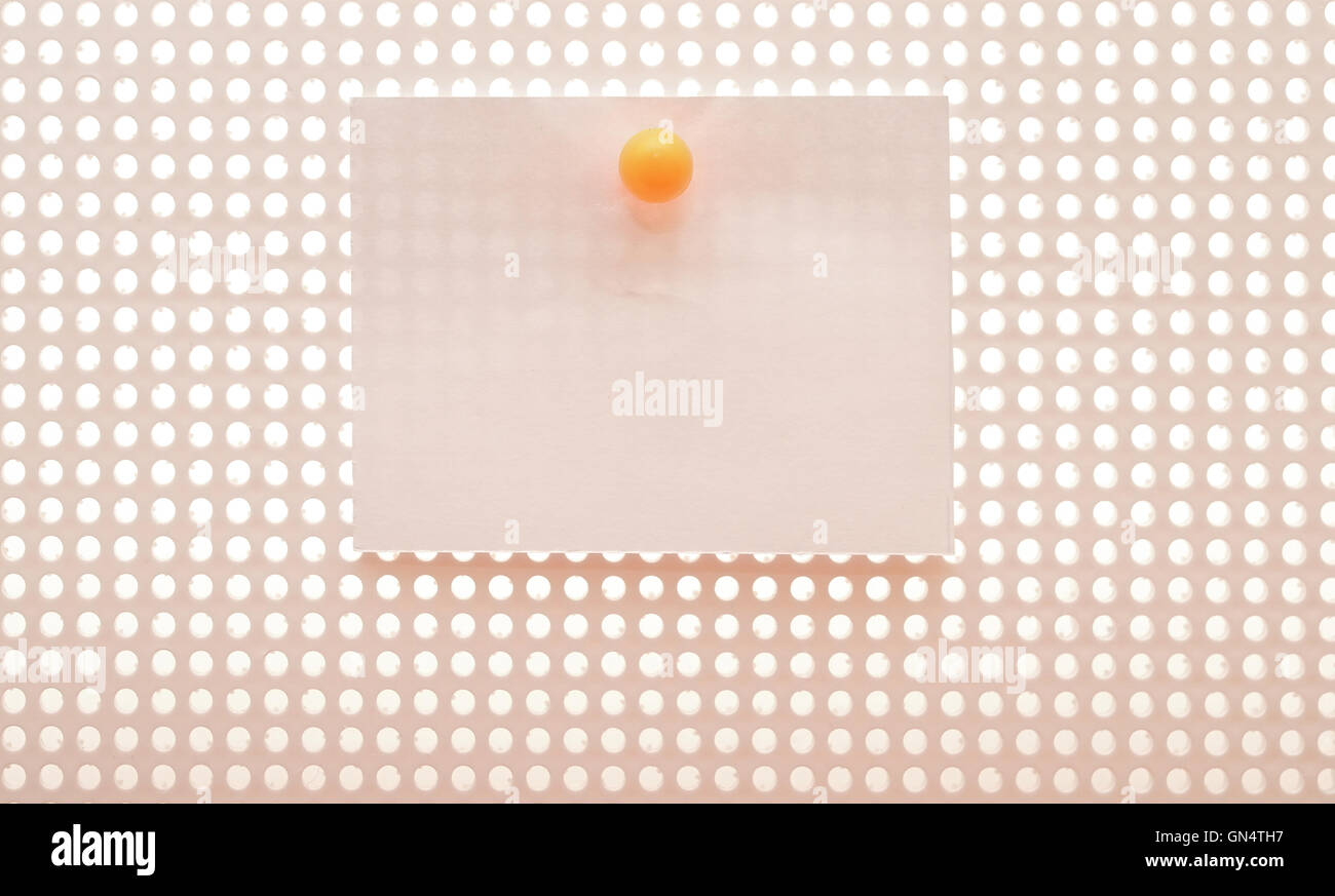 piece of blank paper tacked to plastic grid Stock Photo - Alamy