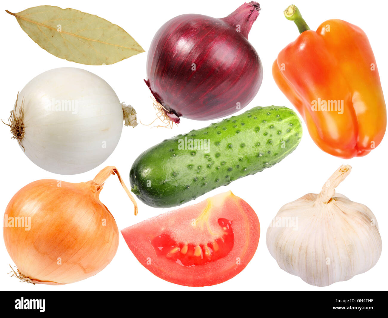 Set of fresh spicees and vegetables Stock Photo - Alamy