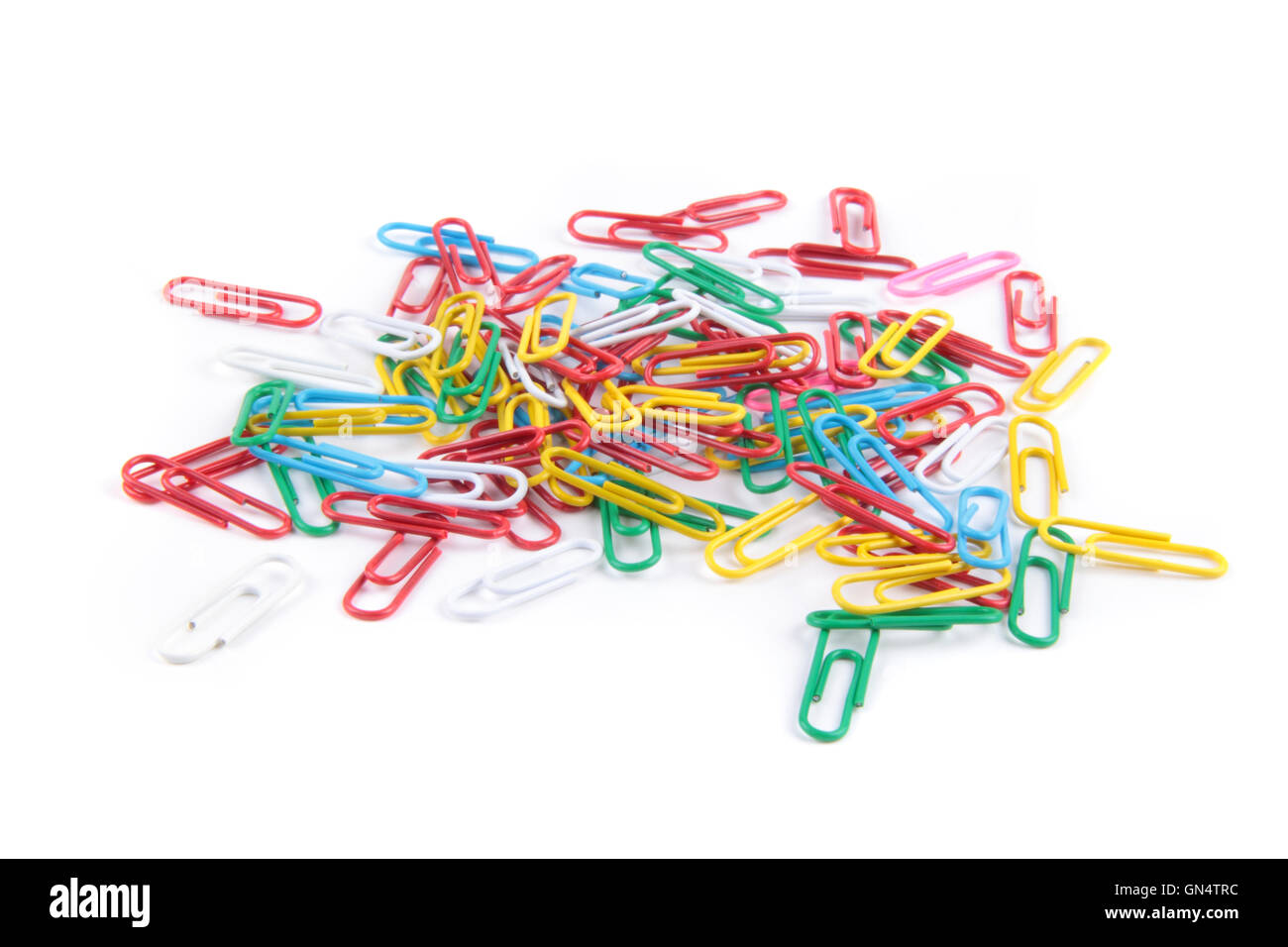 colored paper clips isolated Stock Photo - Alamy