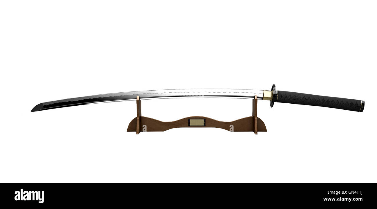 Samurai sword on a stand Stock Photo - Alamy