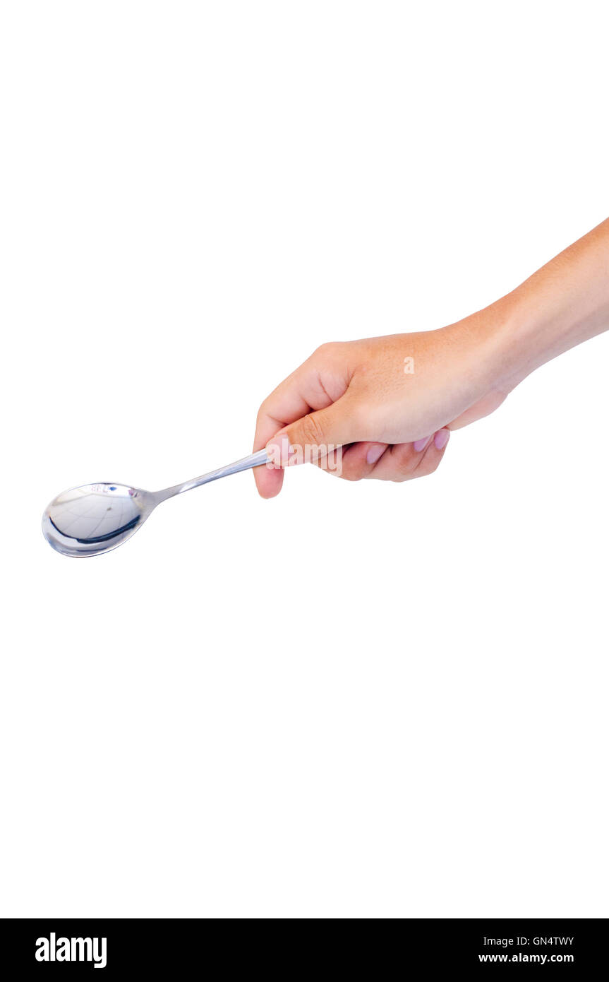 man hand holding a spoon Stock Photo - Alamy