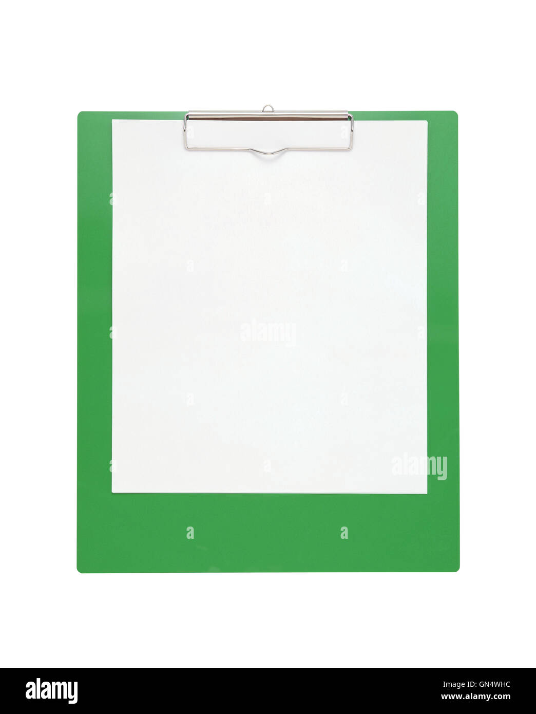 white blank papper with pin isolated on white background Stock Photo ...