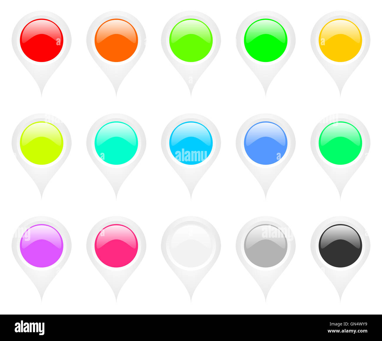 set of colorful pointers Stock Photo - Alamy