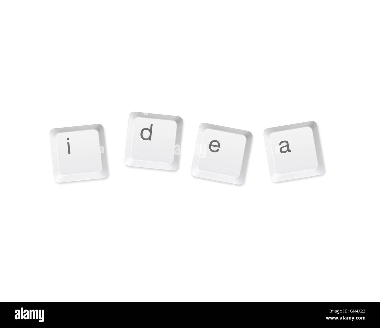 Computer buttons in write word "idea Stock Photo - Alamy