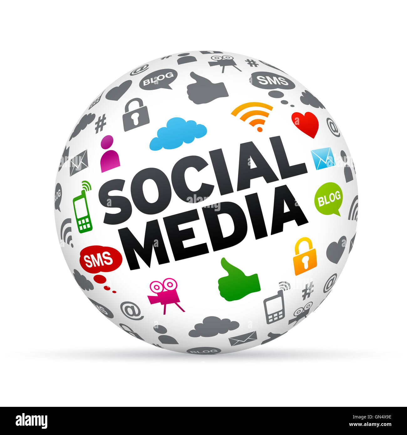 Social Media Sphere Stock Photo - Alamy