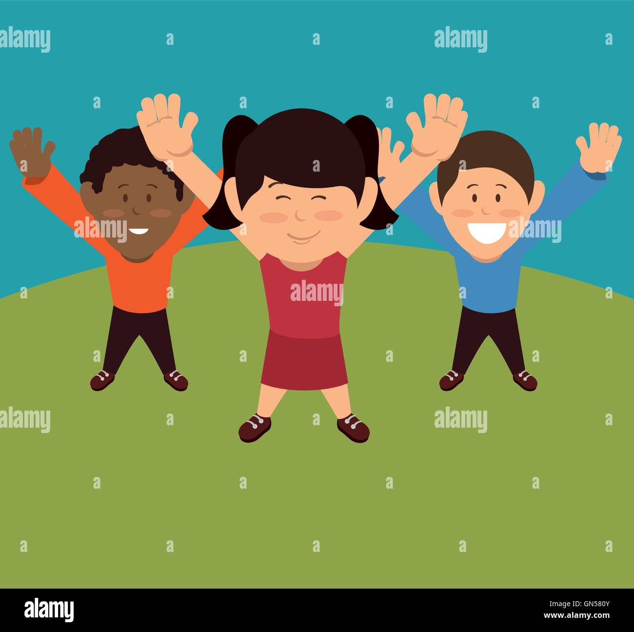 happy people landscape icon Stock Vector Image & Art - Alamy