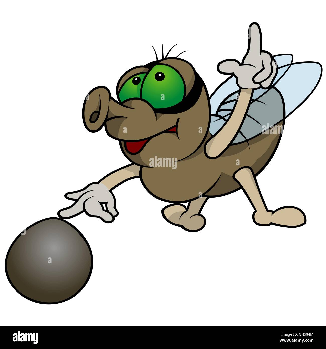 Cartoon illustration funny fly housefly hi-res stock photography and ...