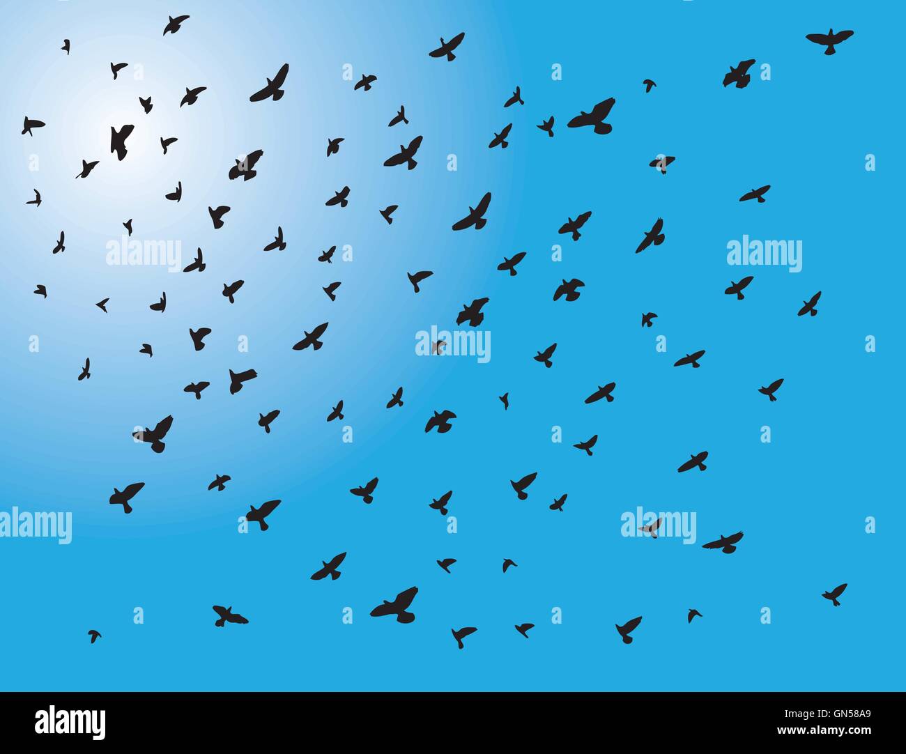 Birds migration formation Stock Vector Images - Alamy